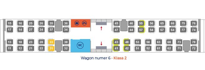 Układ miejsc w pociągach PKP Intercity - Turysta.org