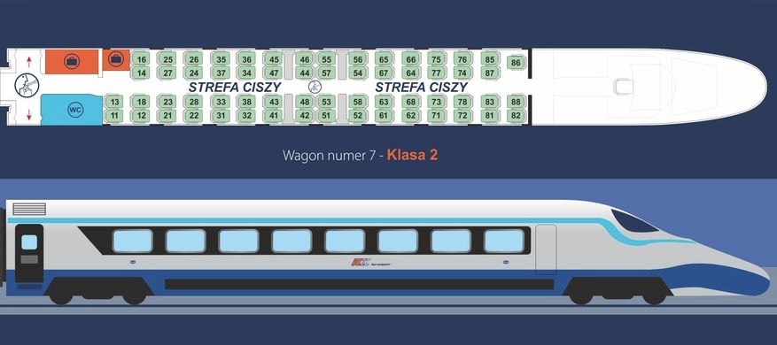Układ miejsc w pociągach PKP Intercity - Turysta.org